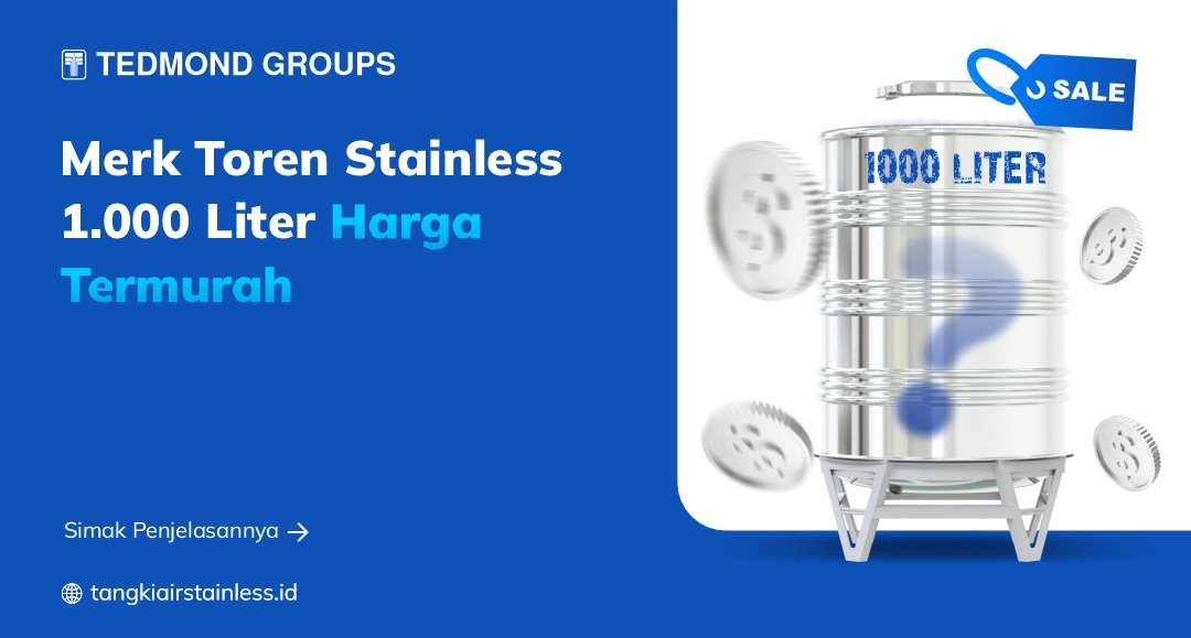 Merk Toren Stainless 1000 Liter Harga Termurah - Toren Air Stainless