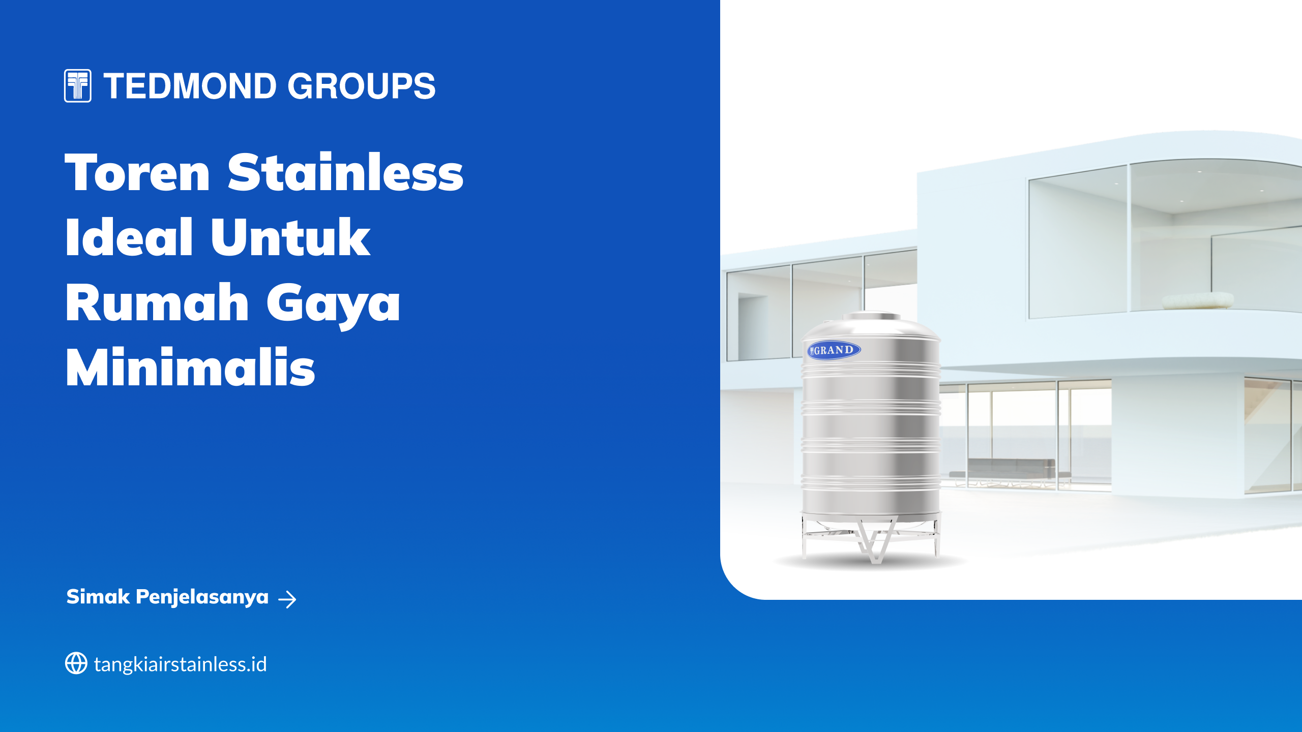 Toren Stainless Ideal untuk Rumah Gaya Minimalis - Toren Air Stainless